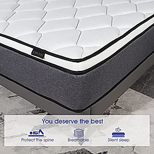 CHEVNI Queen Mattress, 10 inch Hybrid Innersprings Gel Memory Foam Mattress,Medium Firm Mattress in a Box, Euro Top Design Queen Size Mattresses
