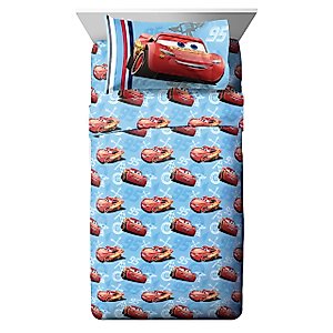Jay Franco Disney Pixar Lightning McQueen Full Size Sheet Set, Cars 95