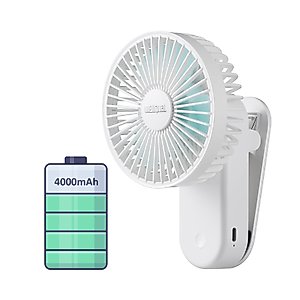 Mini Portable Stroller Fan Battery Operated, Handheld Personal Fan with 3 Speeds, USB Desk Fan Rechargeable, Magnetic Small Clip on Fan for Car Seat Travel Treadmill Crib