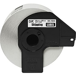 Brother Dk1202 Die-Cut Shipping Labels, 2-2/5-Inch X 3-9/10-Inch, White, 300/Roll