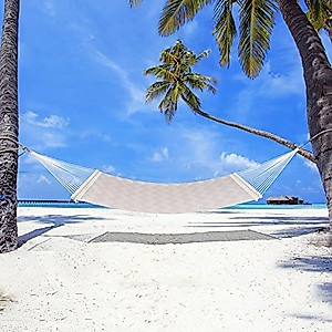 SUNCREAT Hammocks Two Person Tree Hammock, Heavy Duty Hammock for Poolside, Garden, Backyard, Patio, 450lbs Capacity, Gray Waves