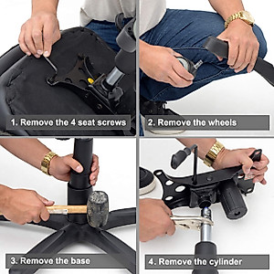 SGS-Office Chair Cylinder Replacement Parts-6 Inches-Tall Person-Gas Lift with Standard Diameters-Hydraulic Pneumatic Piston Can Be Used for Desk Chairs, Executive, Computer Chairs