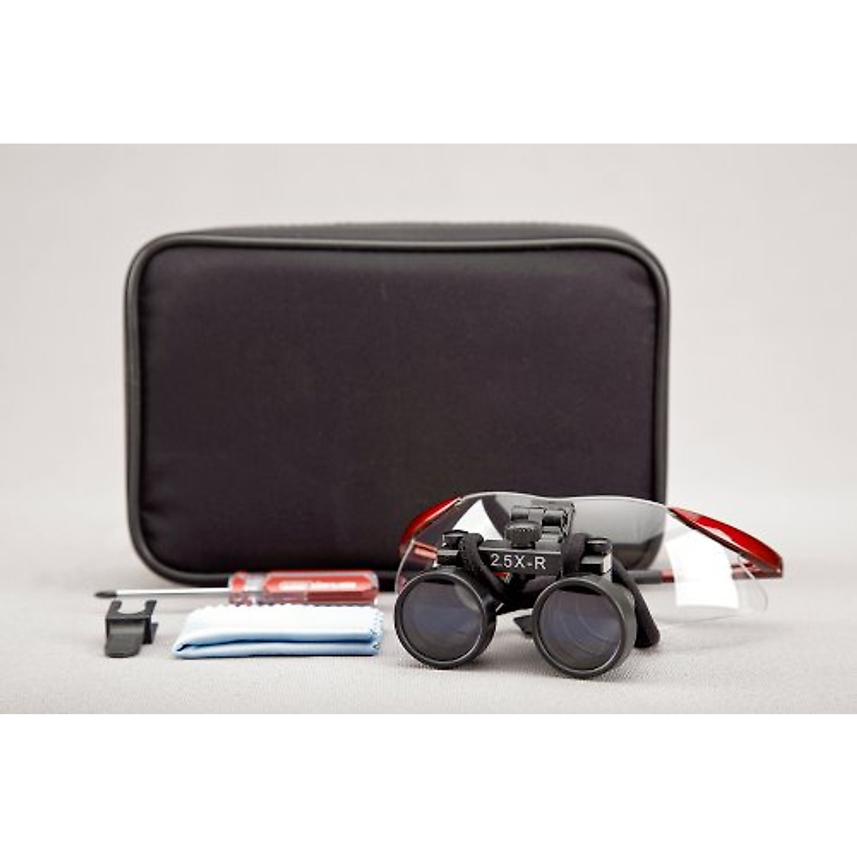 Smedent Dental Surgicial Loupe Loupes 2.5X Magnification 16.5" (420mm) Working Distance Burgundy Goggles