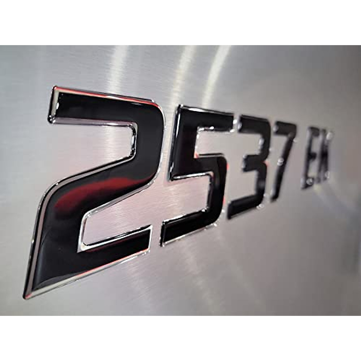 Boat & PWC Registration Number Set (16pcs) Black Center/Chrome Outline Domed (Sport Series)