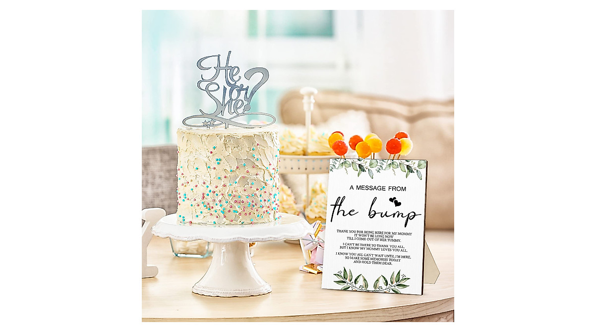 Elegant Baby Shower Game Sign - Fun Table Decor