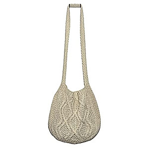 Crochet Tote Bag for Women Knitted Shoulder Bags Aesthetic Crocheted Bags Purse Fairy Grunge Hobo Bag Crochet Crossbody Bag
