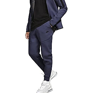 Nike Men's Sportswear Tech Fleece Joggers (Midnight Navy/Black, Medium)