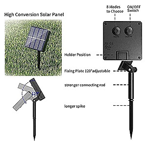 Solar Rope Light 33FT 100L IP65 Waterproof Outdoor LED Copper Fairy String Tube Lights for Party Garden Porch Yard Home Wedding Christmas Halloween Holiday Tree Decoration Lighting (Warm White)