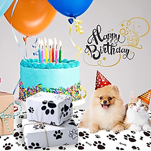 100 Sheets Dog Paw Print Tissue Paper Puppy Paws Gift Wrap Tissue Paper for Gift Bags Wrapping and DIY Crafts (Dog Paw)