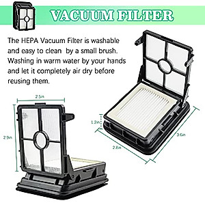 CROSS WAVE Brush Roll Replacement and 1866 Replacement Filters for Bissel CrossWave 2306A CrossWave 1785 Series Vacuum (3 Pack 2460 Multi-Surface Brush Rolls & 3 Pack 1866 Vacuum Filters)