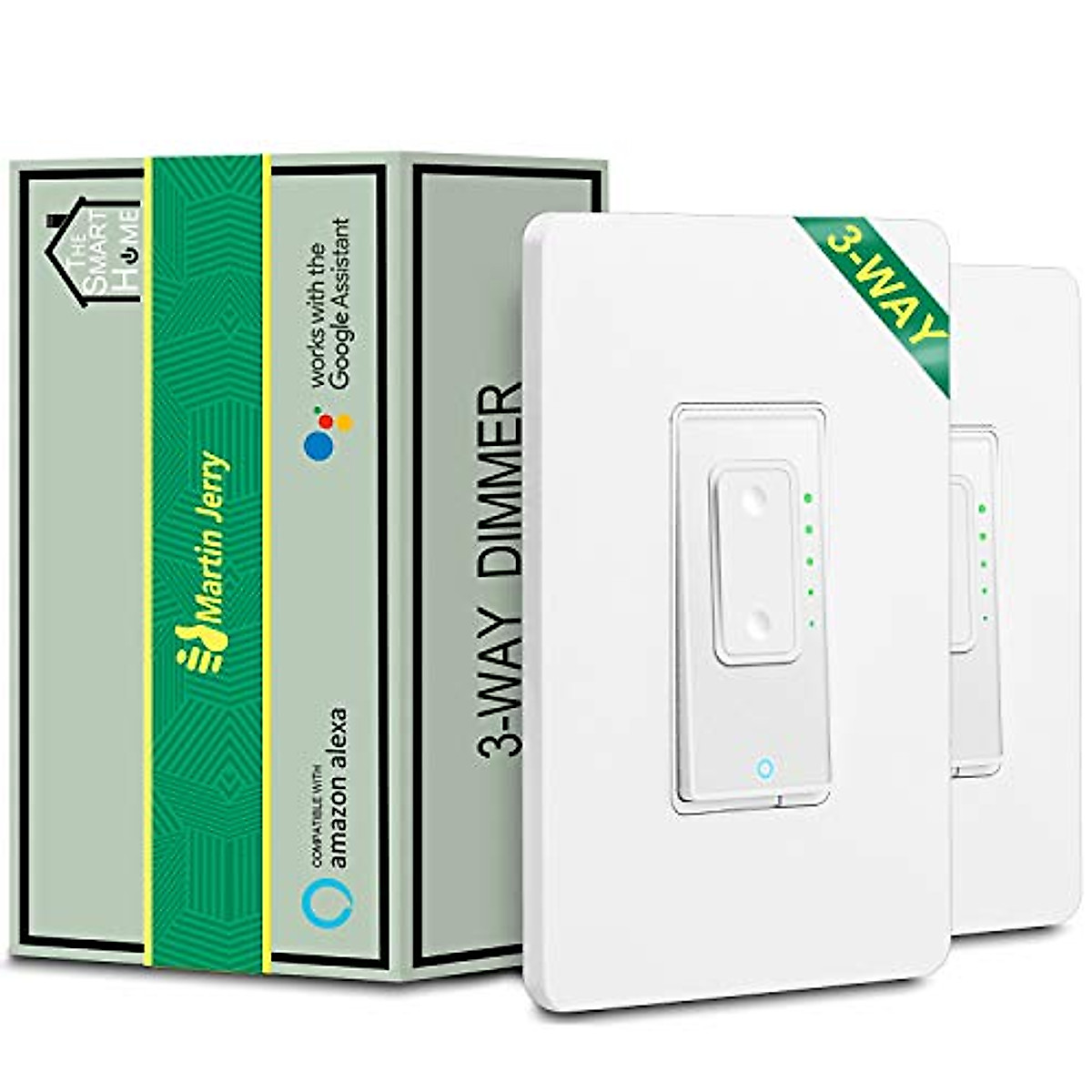 3 Way Smart Dimmer Switch by Martin Jerry | SmartLife App, Compatible with Alexa as WiFi Light Switch Dimmer, Works with Google Assistant