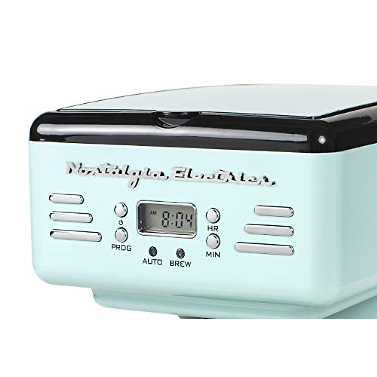 Nostalgia Retro 12-Cup Programmable Coffee Maker With LED Display, Automatic Shut-Off & Keep Warm, Pause-And-Serve Function, Aqua