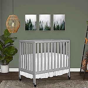 Dream On Me Jett Non-Full Sze Foldng CRB n Pebble Grey Removeable Wheels Adjustable Mattress Support Patent Foldng System 1" Mattress Pad ncluded