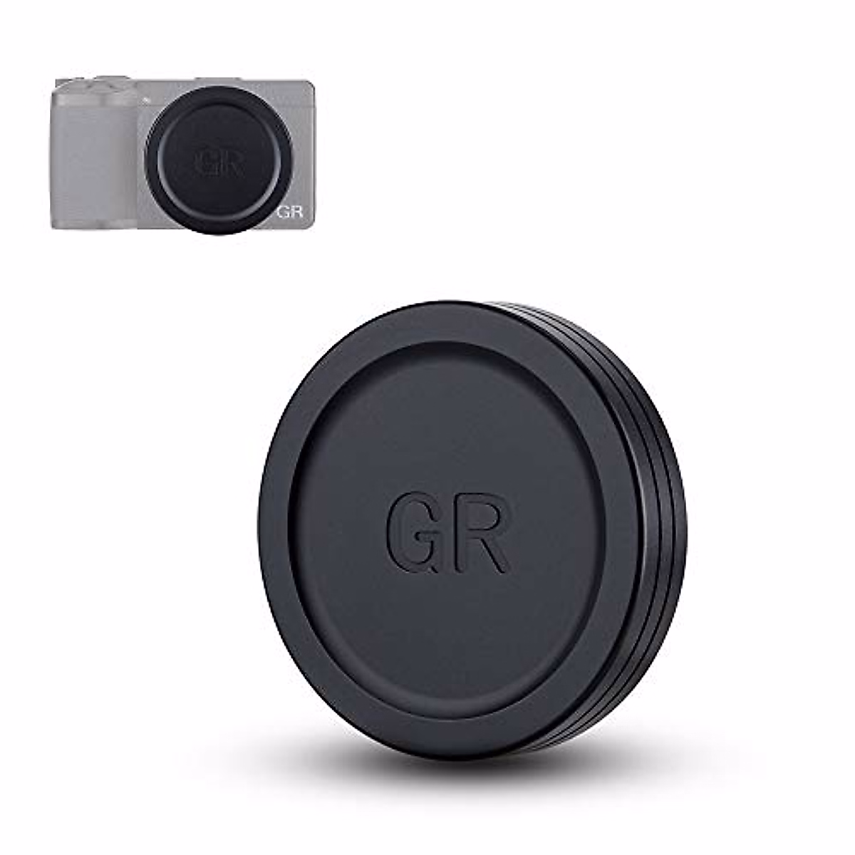 JJC Aluminum Lens Cap Cover Protector for Ricoh GR IIIx GRIIIx GR III GRIII GR II GRII with Soft EVA Interior -Black