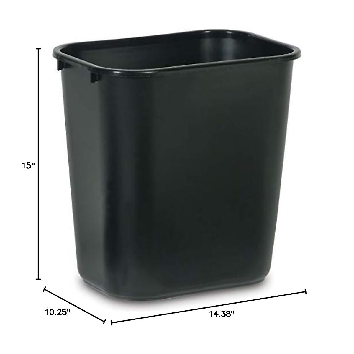 Wastebasket DESKSIDE 28 QT 14.38 in BK