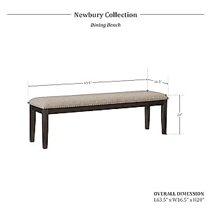 Lexicon Newbury Dining Bench, Brown