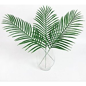 URToys 10Pcs Artificial Ombre Kwai Leafs Branch Fake Palm Plants Grass Flower for Home Wall Garden Wedding DIY Decoration