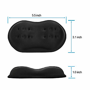 Vankey Mouse Wrist Rest, Soft Memory Foam Wrist Support for Mouse, Non-Slip Base, Comfortable and Wrist Pain Relief, Black