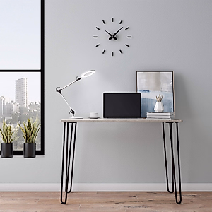 Lavish Home LED Desk Lamp - Swing Arm Architect Lamp - Adjustable Natural Sun Lighting for Home Office, Bedroom, or Dorm Room (White)