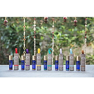 BALIPURA - Pure Love Crystal Aura Roll On - Jasmine Essential Oil with Love Rose Quartz Crystals - Essentail Oils for Body - Calming Essential Oils Roll On- Relaxation Gifts for Women - 0.34 floz