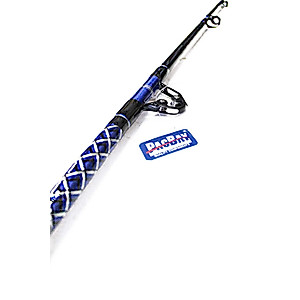 Xcaliber Marine Pair (2) Tournament Series 20-40lb Saltwater Trolling Rod w/Pac Bay Guides (Blue & Silver)