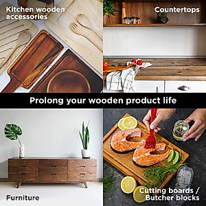 Cutting Board Food Grade Mineral Oil (8,5 oz) - Revitalize Cutting Board, Butcher Block, Countertops and Wood Utensils - Food Safe - Made in North America