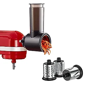 Slicer Shredder Attachments for KitchenAid Stand Mixer Cheese Grater Attachment for KitchenAid, Slicer Accessories with 3 Blades by InnoMoon