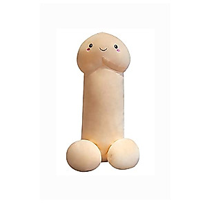 Plush Pillow Cute Sexy Plush Long Pillow Soft Stuffed Funny Soft Cushion Simulation Gift for Girlfriend Girl Women Birthday Gifts (12", Pink-2)