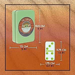 Paladone The Child Baby Yoda Dominoes - Set of 28 The Mandalorian Dominoes - Officially Licensed Disney Star Wars, Multicolor, PP7661MAN