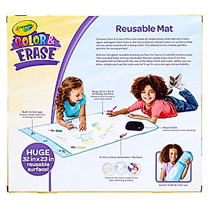 Crayola Color and Erase Mat, Travel Coloring Kit, Gift for Kids, Ages 3, 4, 5, 6