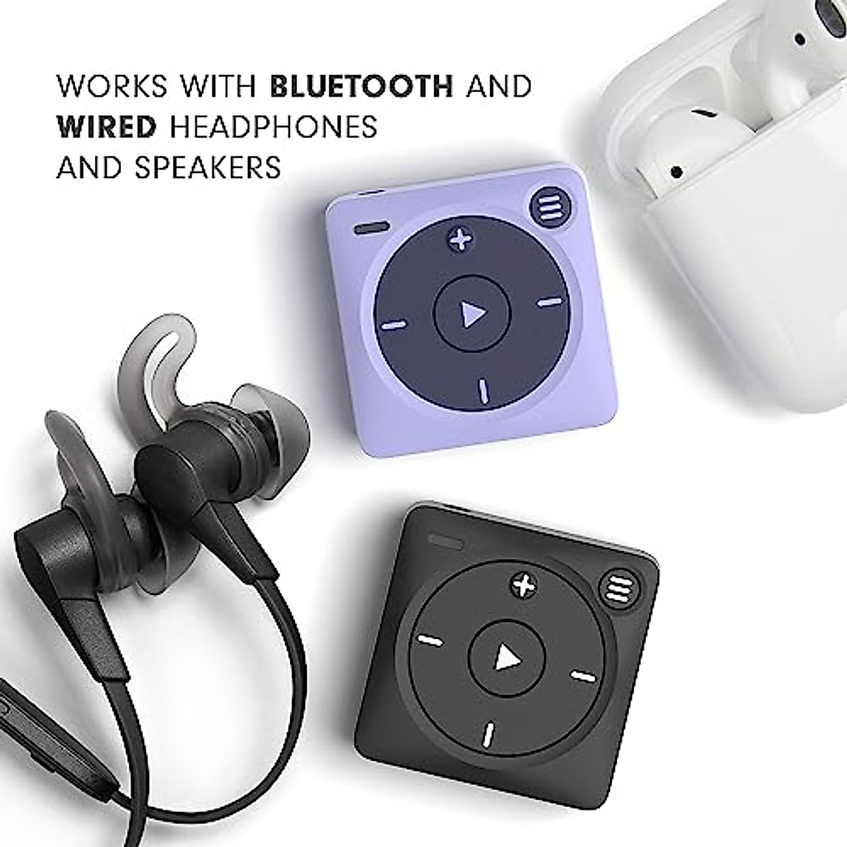 Mighty 3 Spotify & Amazon Music Player - Compatible with Bluetooth & Wired Headphones - 1,000+ Song Storage - Screen Free Music Player - No Phone Needed - (Black)