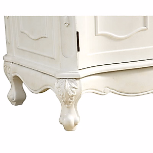 Benton Collection 27" Hayman Antique White Classic Style Old Fashioned Bathroom Vanity BC-2917W-AW-27