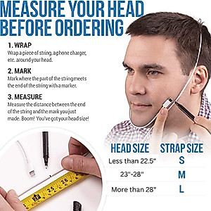 AVEELA Anti Snoring Chin Strap for CPAP Users | Large | Keep Mouth Closed While Sleeping | Adjustable Premium Snore Stopper Head Strap for Men and Women | Itch-Free Material for Uninterrupted Sleep