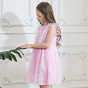 Sosomi Tulle Dress for Girls Summer Dress,Sleeveless Teen Dresses,Girls Dresses Size 7,Blue Dress for Girls,Elegant Mesh Dress,Princess Dresses for Girls,Dresses for Teens,Fashion Girls’Dressess