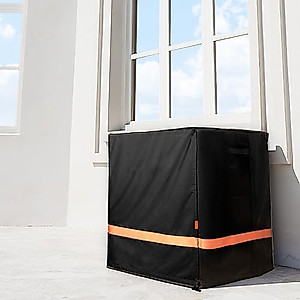 Joyhalo Air Conditioner Covers For Outside 600D Oxford Cloth, Waterproof Air Conditioner Cover, Heavy duty Ac Unit Covers Outdoor With Adjustable Straps And Handles 28 x 28 x 32 Inches Black