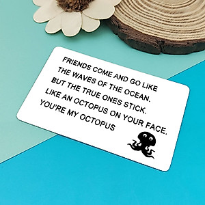 Dabihu Friendship Metal Wallet Card, Stainless Steel, 2.16 in x 3.39 in, Silver, Mother's Day