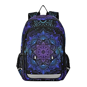 ALAZA Mandala Boho Bohemian Lotus Laptop Backpack Purse for Women Men Travel Bag Casual Daypack with Compartment & Multiple Pockets