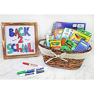 Cornucopia Wicker Basket with Handles (Reddish Brown), for Fall Decor, Easter, Picnics, Gifts, Home Decor and More, 13 x 10 x 6 Inches