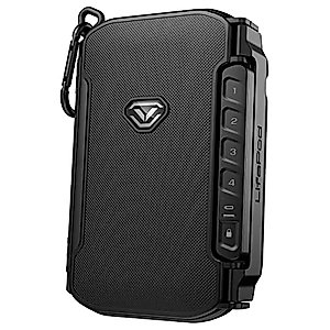 VAULTEK LifePod X Micro Weatherproof Electronic Lockbox Secure Travel Case Rugged Mini Portable Case with Backlit Keypad (Covert Black)