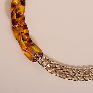 Wiwpar Acrylic Amber Bag Chain Shoulder Bag Purse Replacement Chain Straps for Women's Handbags (Style 4)