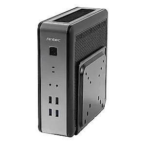 Antec ISK110 VESA-U3 Mini-ITX with USB 3.0/2.0, 2 x 2.5 Drive Bays and VESA Mount, Mini-ITX Compatible