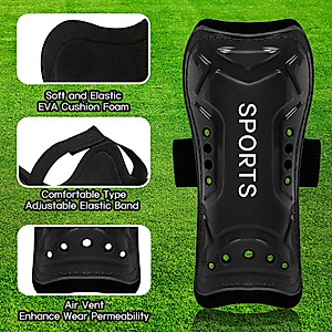 Soccer Shin Guards, 2 Pair Youth Soccer Shin Pads, Breathable and Lightweight Child Calf Protective Gear Soccer Equipment for 3-15 Years Old Boys Girls Toddler Kids Teenagers