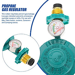 Totority Propane Propane Tank Regulator Tank Low Pressure Gas Regulator Gas Regulator& Pigtail Kit Household Gas Valve Gas Pressure Reducing Gas Grill Regulator Valve Gas Regulator
