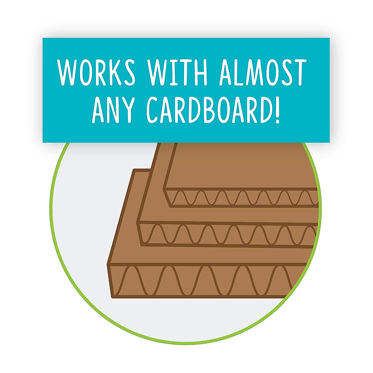 Atwood Toys Box Lox 80 pcs Creative Cardboard Building kit - Construction Toys for Girls and Boys Educational STEM Building Alternative to Building Blocks Toy (Blue)