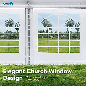 Quictent Premium 13x26 Party Tent Heavy Duty Outdoor Gazebo White Event Shelter Wedding Canopy Tent for Parties Carport BBQ with Removable Sidewall Windows & Storage Bags