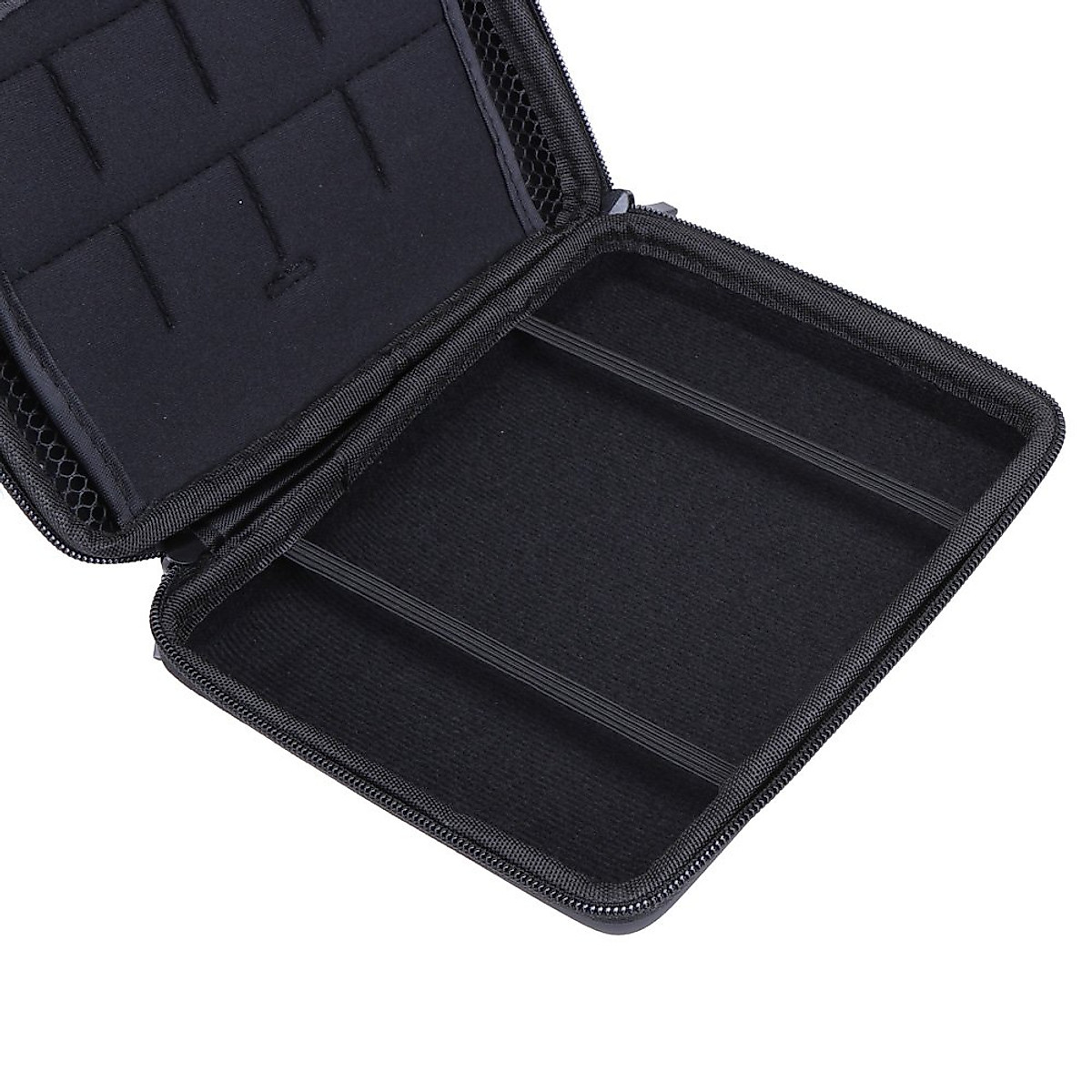 Alloet EVA Storage Zip Bag Case Pouch Protective Carry Holder for Nintendo 2DS (Black)