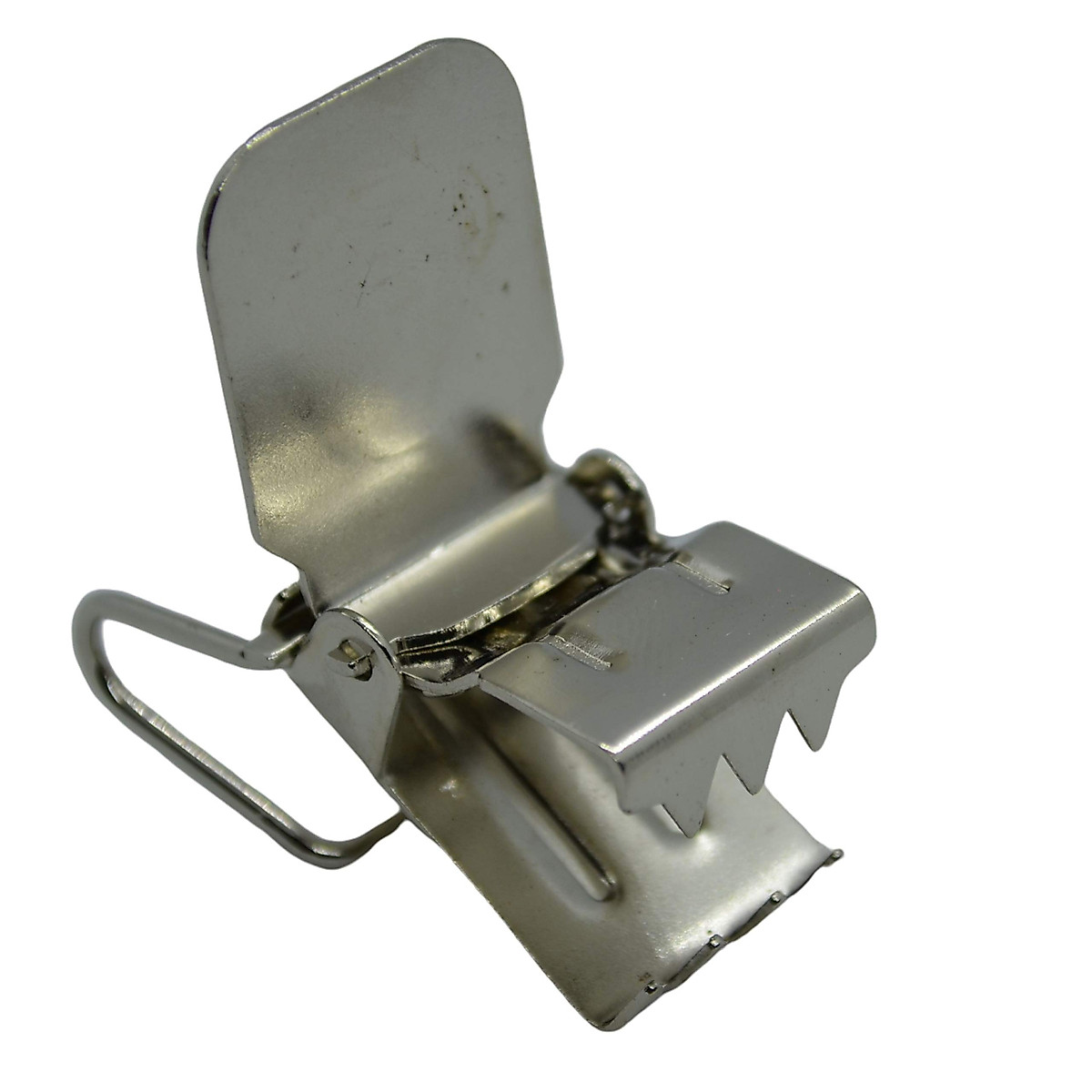 ANDUSTRIAL - Small Strong and Durable Nickle Plated Steel Clips/Clamps for Displaying Rug, Tapestry, Hides, Quilts, Mats, Towels, Linen On Wall - Wire Backed Alligator Clips - Silver, 10 Clips