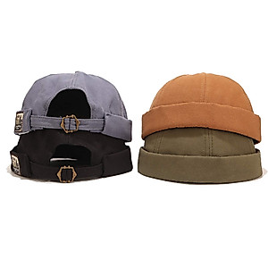 Zegoo Solid Color Beanie Casual Hat Soft Cap 4Pack