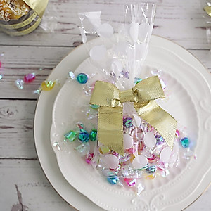 AIMUDI Silver Bows for Christmas Tree 3 Inch Small Silver Bows for Gift Wrapping Silver Twist Tie Bows for Treat Bags Premade Metallic Bows for Crafts, Wreaths, Party Favors, Goodie Bags - 24 PCs