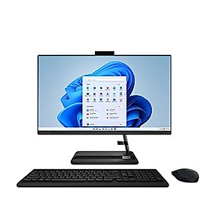 Lenovo IdeaCentre AIO 3 AMD All-in-One Computer, 24" FHD Display, Ryzen 5 5500U, 16GB RAM, 512GB SSD, DVD RW Drive, Windows 11